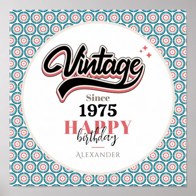 Vintage since - 1975 poster | Zazzle