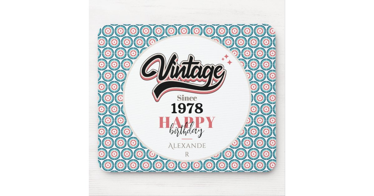 Vintage since - 1978 mouse pad | Zazzle