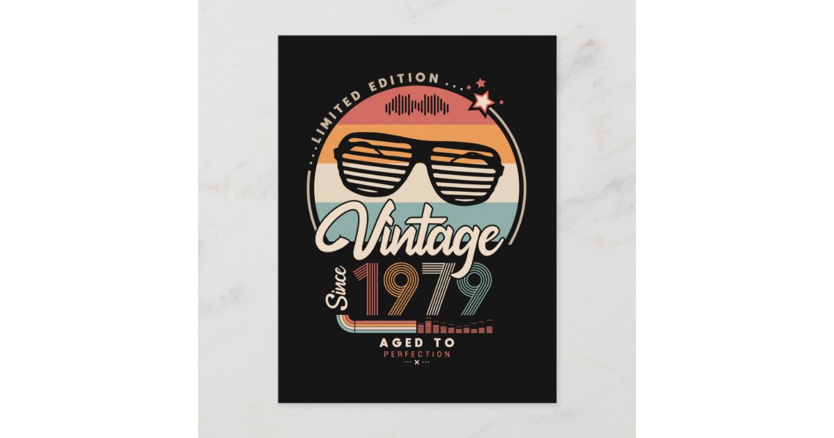 Vintage since 1979 postcard | Zazzle