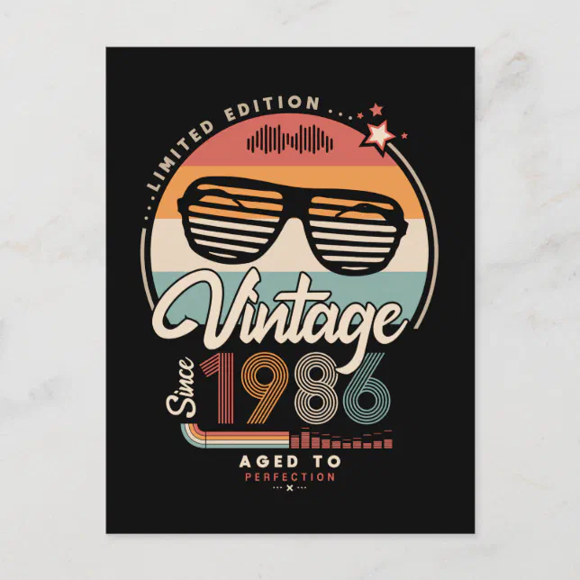 Vintage since 1986 postcard | Zazzle