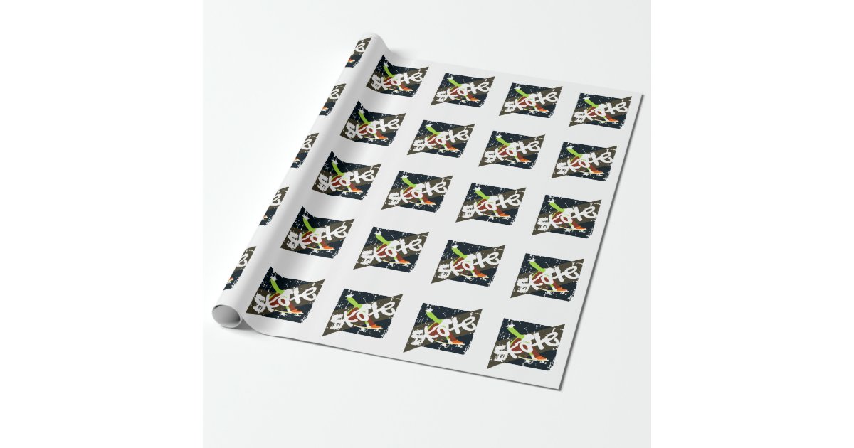 Vintage Skateboard Wrapping Paper | Zazzle