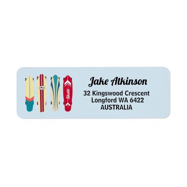 Vintage Skateboards Label | Zazzle