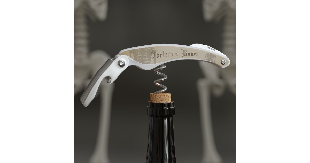 Vintage Skeleton Bones Halloween Corkscrew | Zazzle