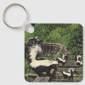 Vintage Skunks, Wild Animals and Forest Creatures Keychain | Zazzle