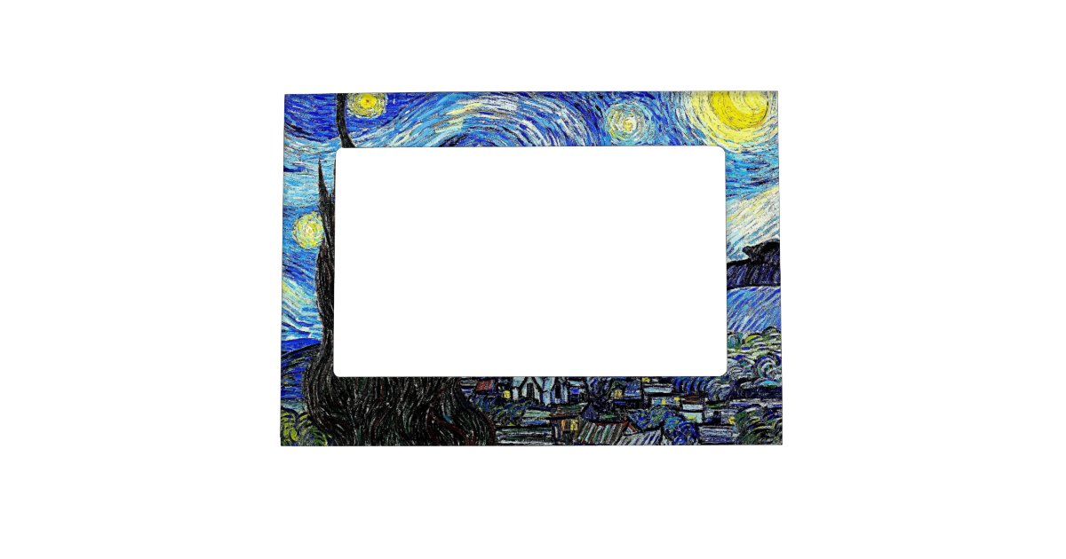 Vintage Sky Night Starry Night Magnetic Frame | Zazzle
