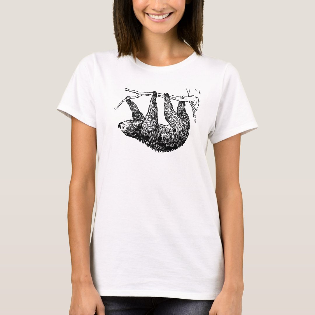 Vintage Sloth T-Shirt | Zazzle