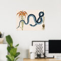 Vintage Snake Illustration Poster | Zazzle