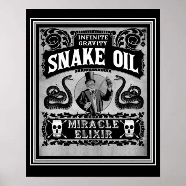 Vintage Snake Oil Peddler Elixir Poster | Zazzle