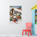 Vintage Snow Bunnies Poster | Zazzle