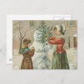 Vintage Snowman Postcard | Zazzle