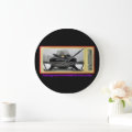Vintage Snowmobile Lovers 1972 Arctic Cat Clock | Zazzle