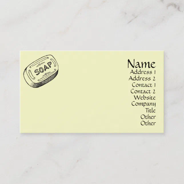 Vintage Soap Business Card | Zazzle