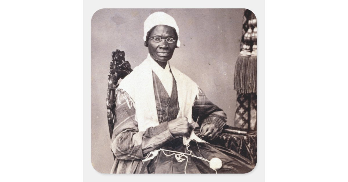 Vintage Sojourner Truth Portrait Square Sticker | Zazzle