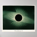 Vintage Solar Eclipse Illustration Poster | Zazzle