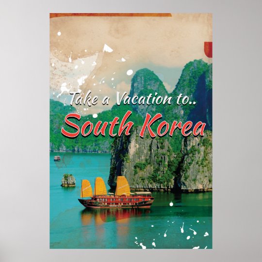 Vintage South Korea Travel Poster | Zazzle.com