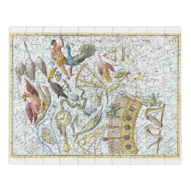 Vintage Southern Sky Constellations Celestial Map Jigsaw Puzzle | Zazzle
