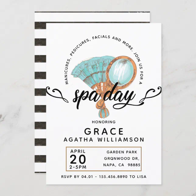 Vintage Spa Day Invitation | Zazzle