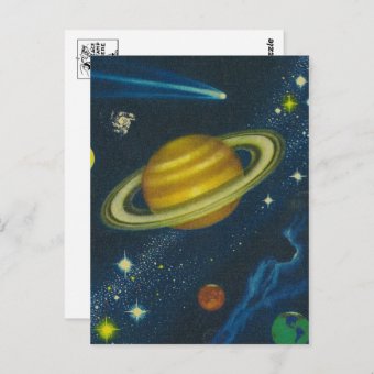 Vintage Space Postcard | Zazzle
