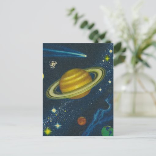 Vintage Space Postcard | Zazzle