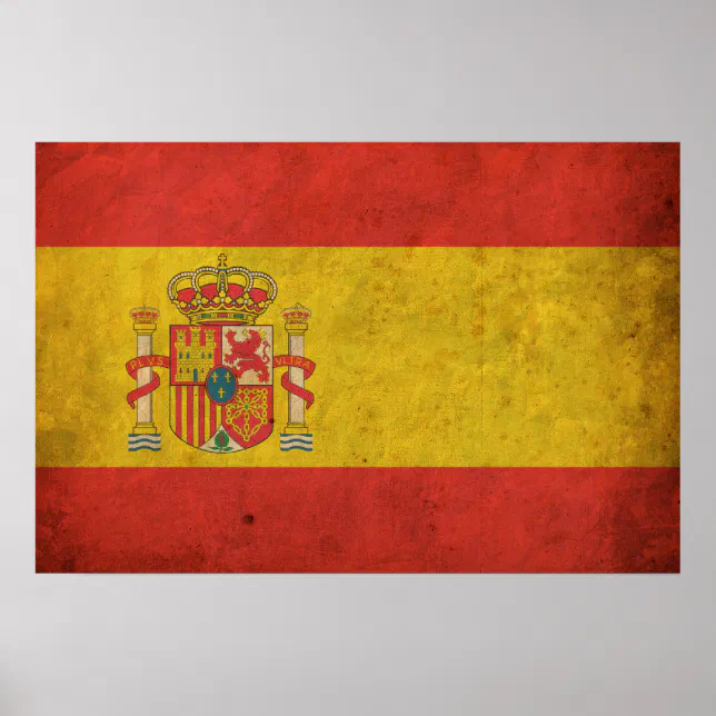 Vintage Spain Flag Poster | Zazzle