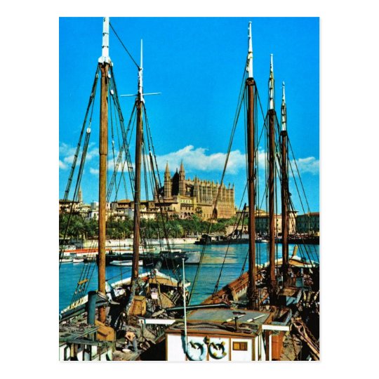 Vintage Spain, Mallorca, Palma Cathedral Postcard | Zazzle.com