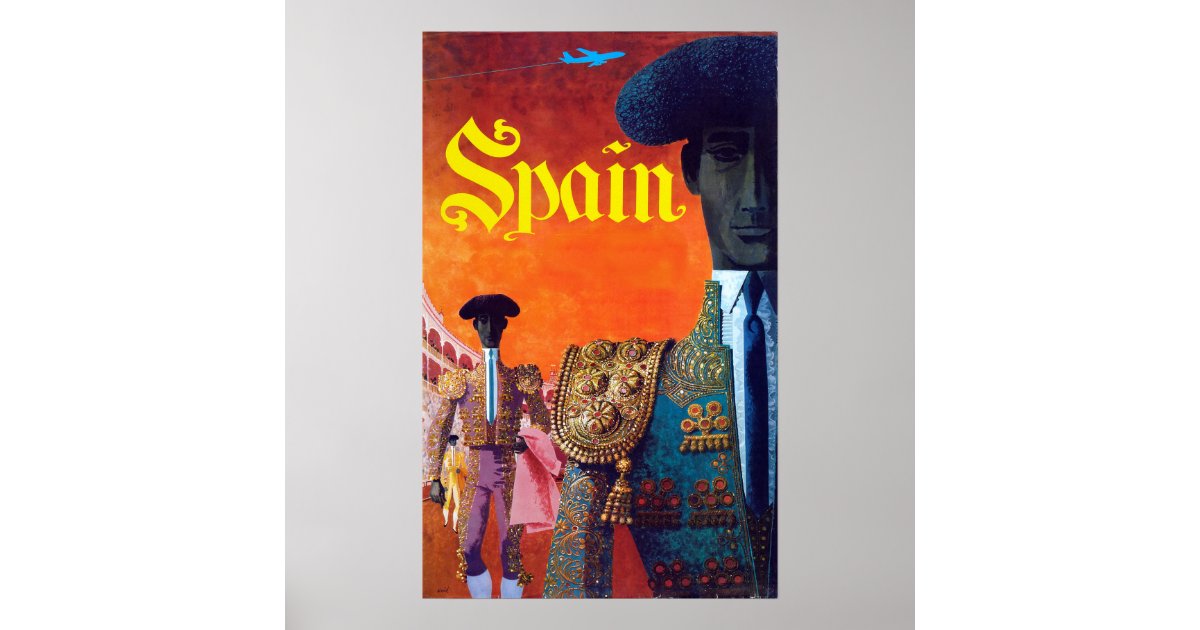 Vintage Spain Torero Bullfighter Poster | Zazzle