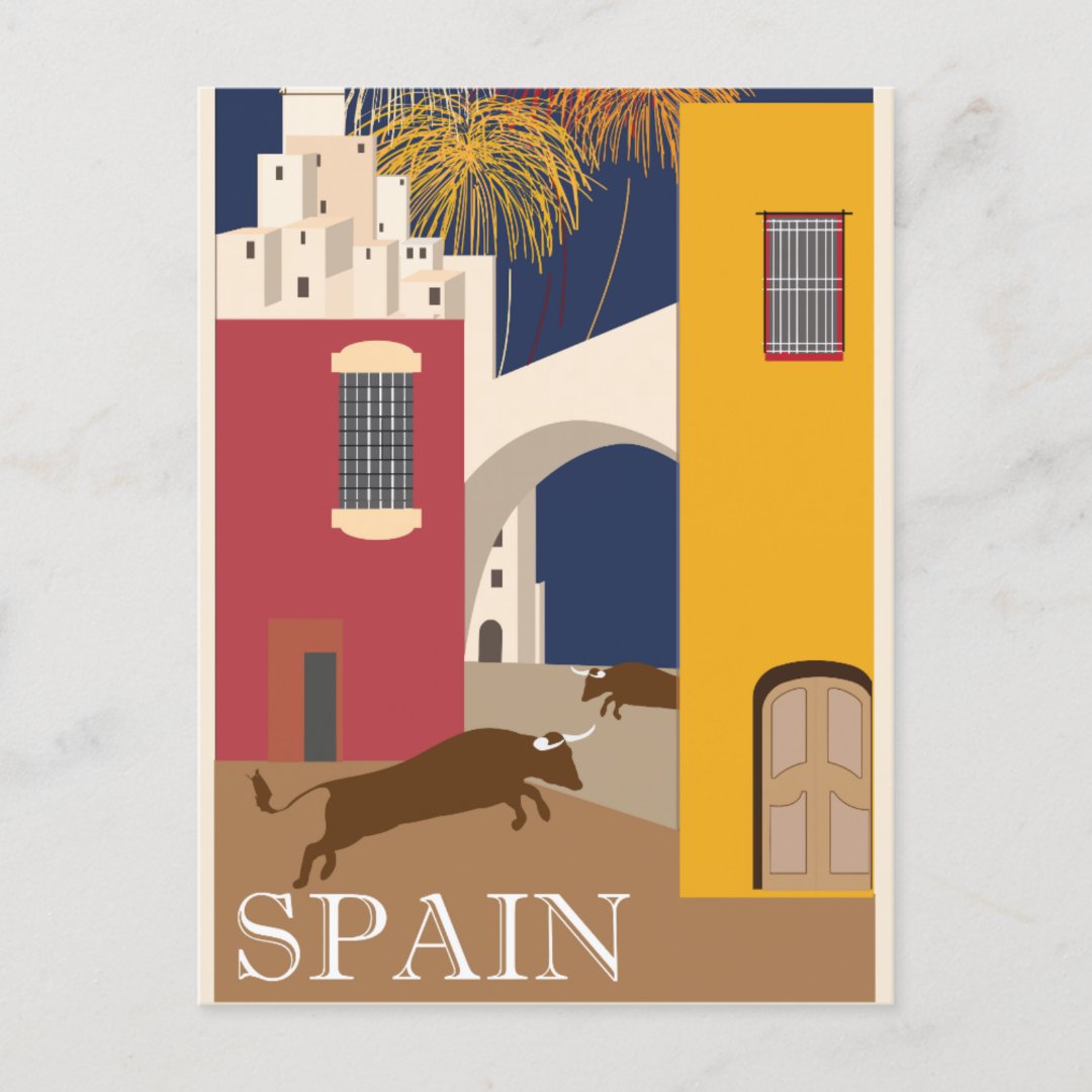 Vintage Spain Travel Tourism Postcard | Zazzle
