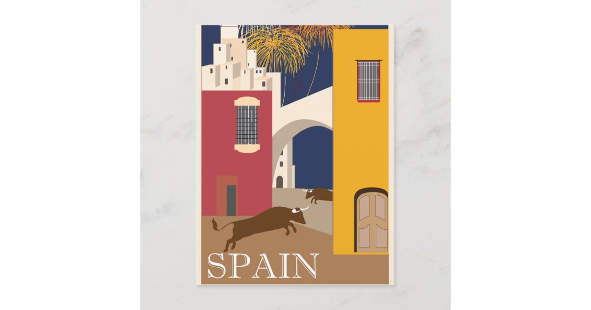 Vintage Spain Travel Tourism Postcard | Zazzle