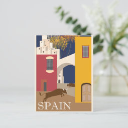 Vintage Spain Travel Tourism Postcard | Zazzle