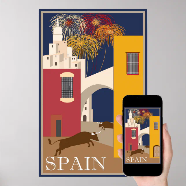 Vintage Spain Travel Tourism Poster | Zazzle