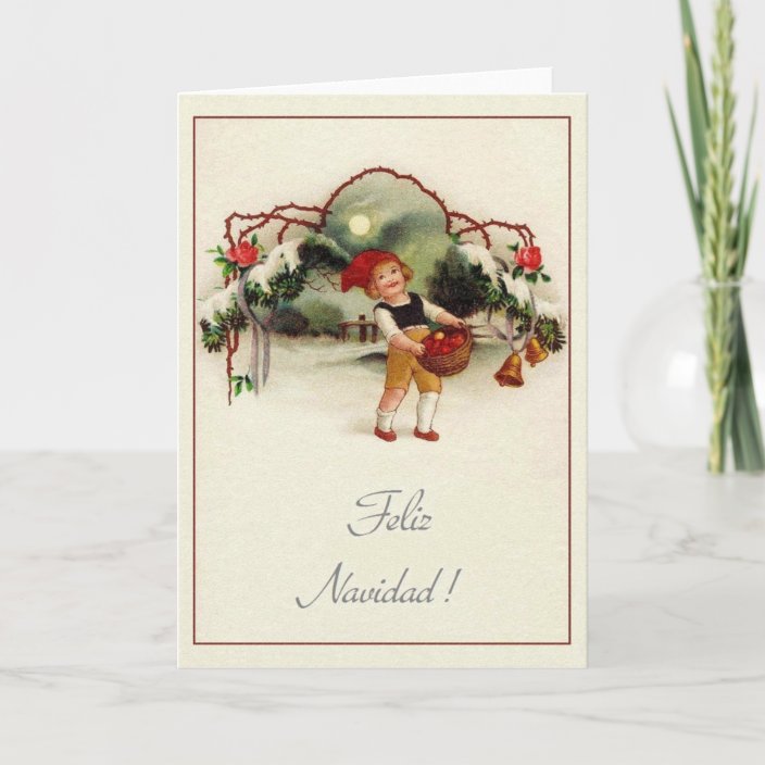 Vintage Spanish / Hispanic Christmas Greeting Card | Zazzle.com