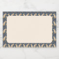 Vintage Spanish Tile Animal Rabbit Tortoise Blue Food Label | Zazzle