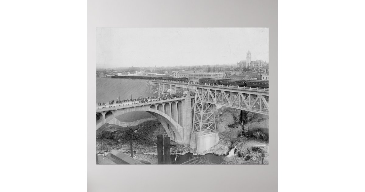 Vintage Spokane Railroad Poster | Zazzle