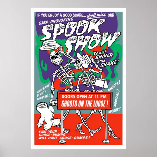 Vintage Spook Show Poster | Zazzle