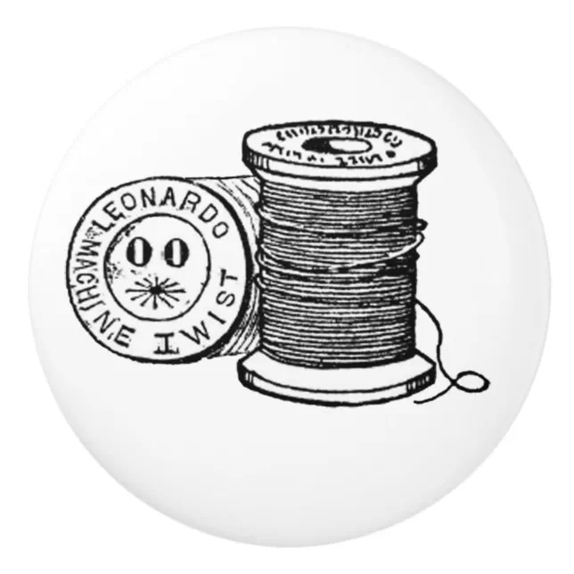 Vintage Spool of Thread Ceramic Knob | Zazzle