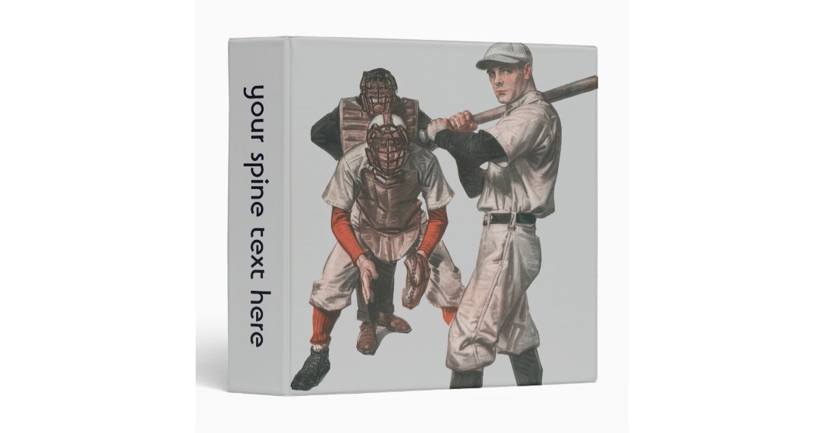 Vintage Sports Baseball Players 3 Ring Binder | Zazzle
