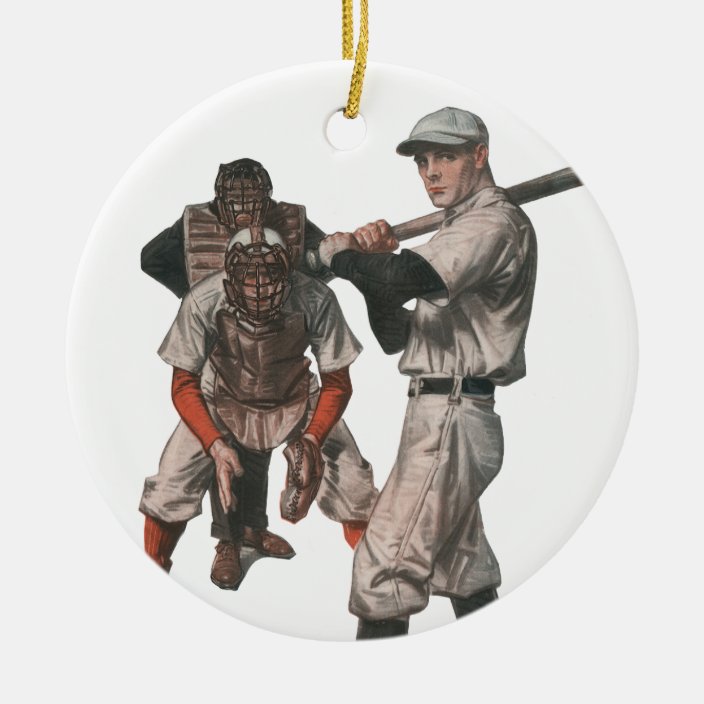 Vintage Sports Baseball Players Ceramic Ornament | Zazzle.com