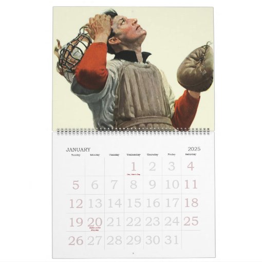 Vintage Sports Baseball Players, Teams, Athletes Calendar | Zazzle