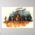 Vintage Sports Basketball Game, Basketball Players Poster | Zazzle