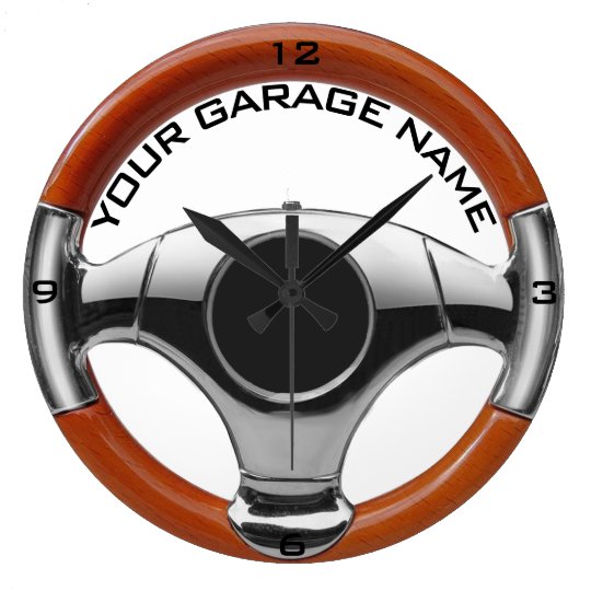 vintage sports car wood look steering wheel clock | Zazzle.com