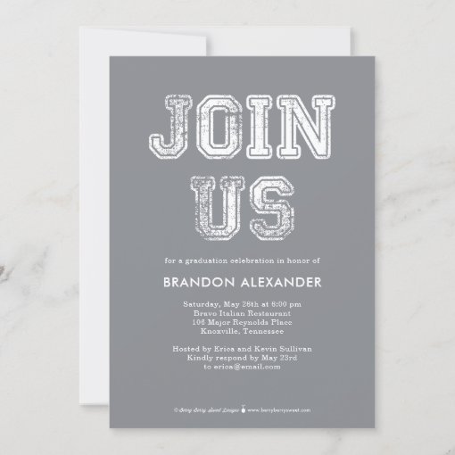 Vintage Sporty Editable Color Graduation Invitation | Zazzle