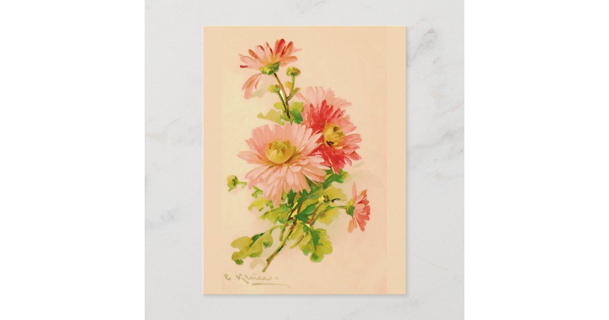 Vintage Spring Bouquet Postcard | Zazzle