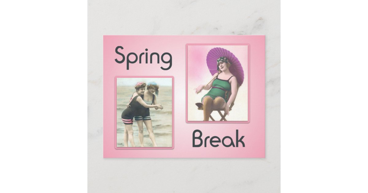 Vintage Spring Break Beach Babes Postcard | Zazzle