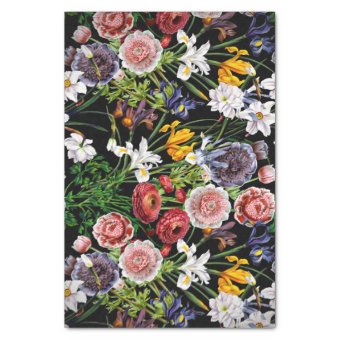 Vintage Spring Flower Pattern Tissue Paper | Zazzle