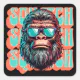 Vintage Squatch Retro Style Comic Pop Art Square Sticker | Zazzle