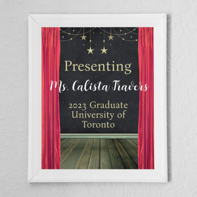 Vintage Stage Custom Announcement Poster | Zazzle