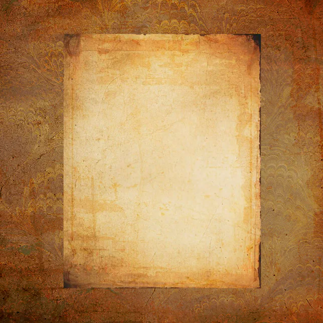 Vintage Stained Scrapbook Paper | Zazzle