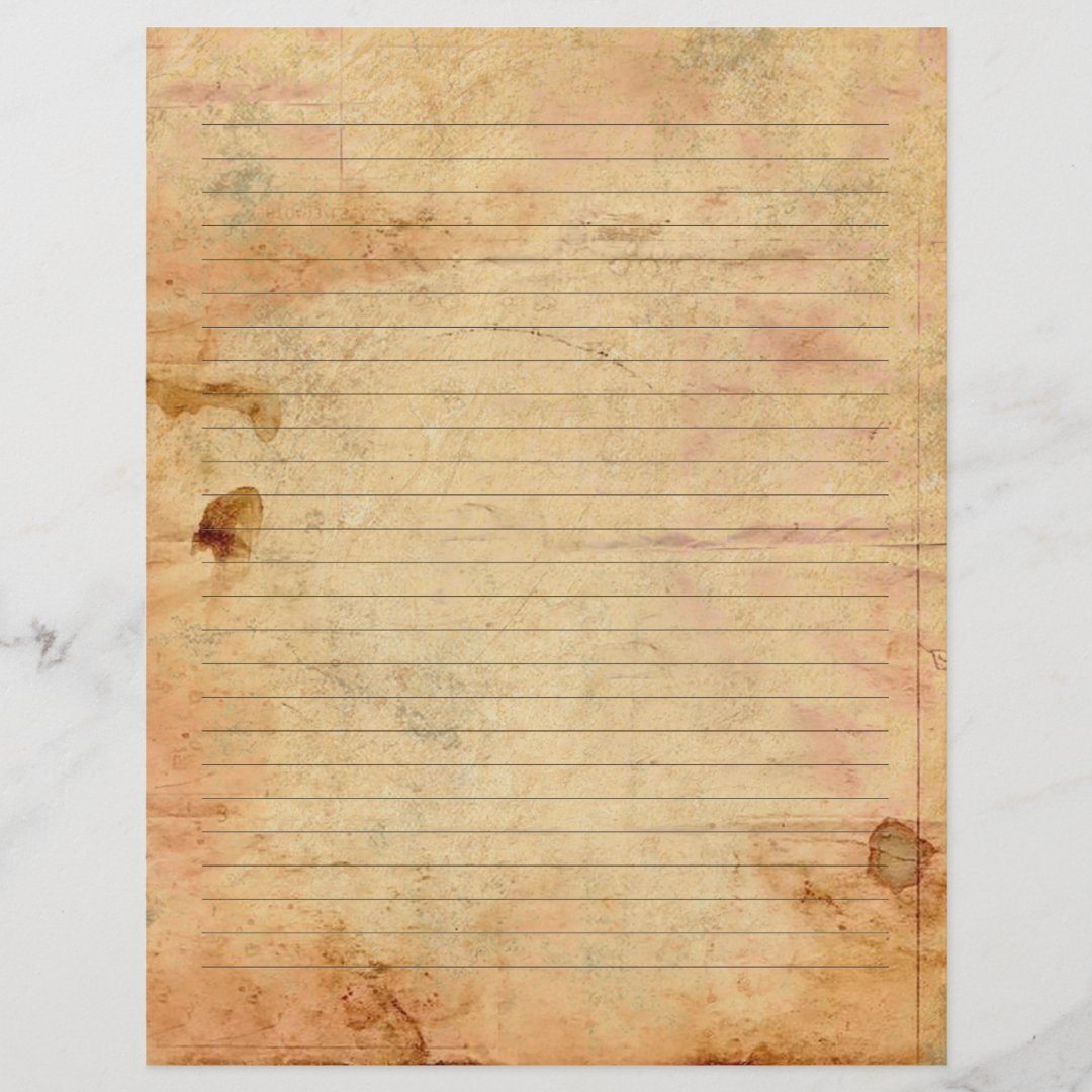 Vintage Stained Writing Paper | Zazzle