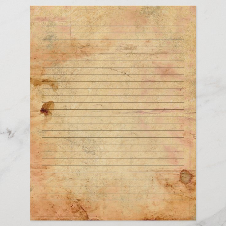 Vintage Stained Writing Paper | Zazzle
