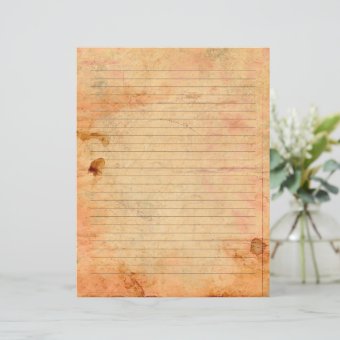 Vintage Stained Writing Paper | Zazzle